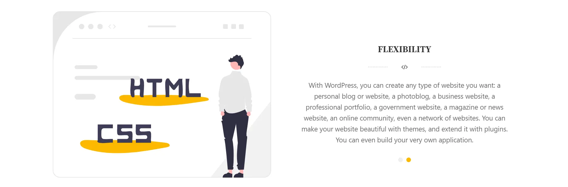 Grid, carousel - image, text, separator - Premium WordPress Patterns